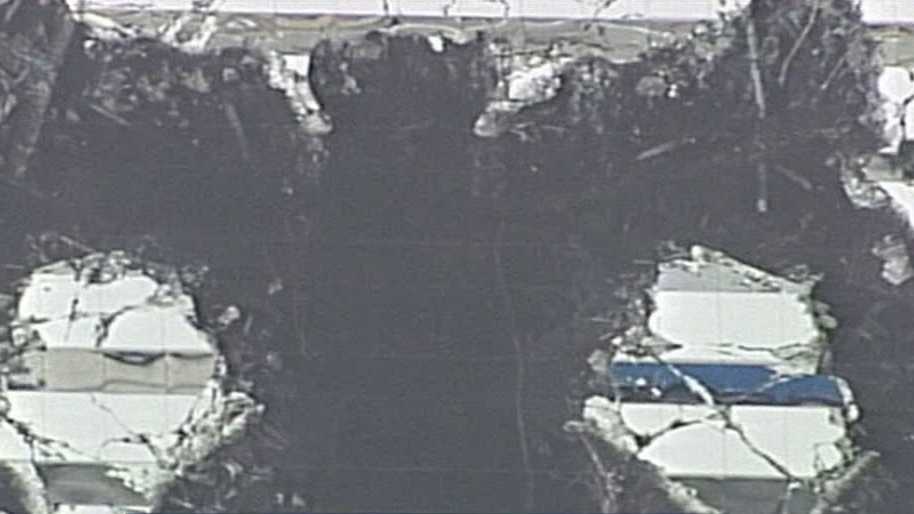 Images: Transformer 'crashes' into downtown building