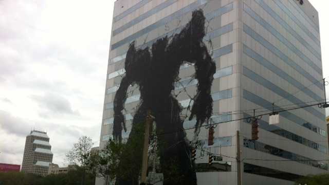 Images: Transformer 'crashes' into downtown building