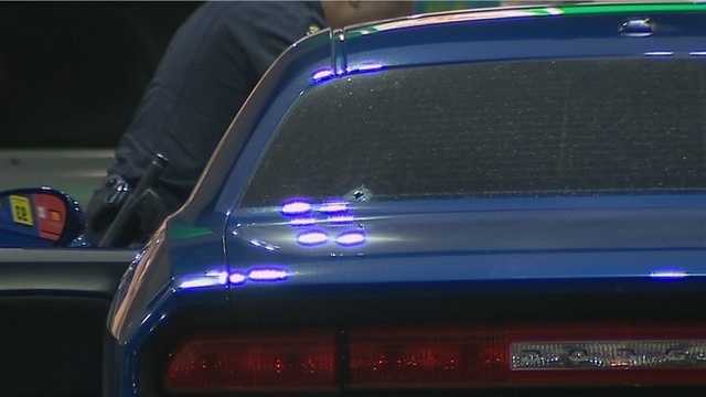 Car shot up at Orange County intersection