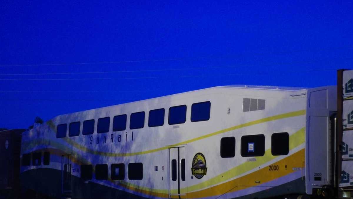 First SunRail car arrives in Sanford