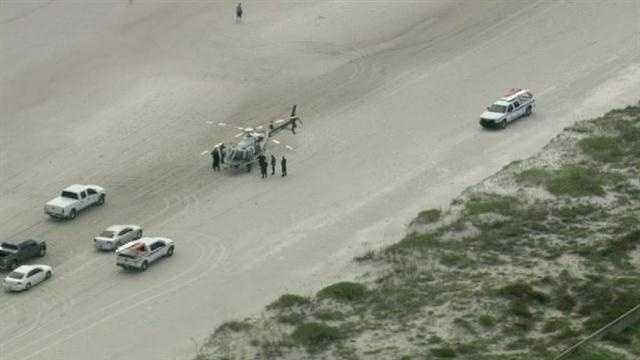 Images: Sheriff's helicopter makes emergency landing on beach