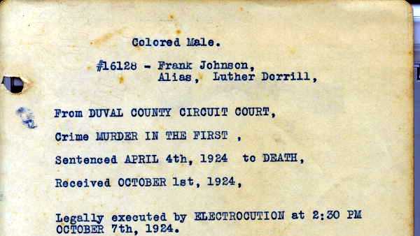 Florida's death row inmates: 1924 to present