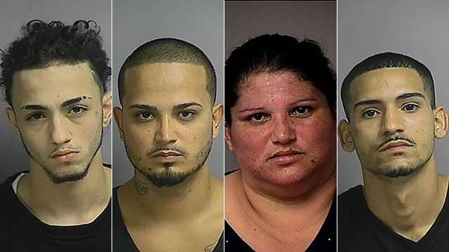 4 alleged gang members accused of multiple felonies