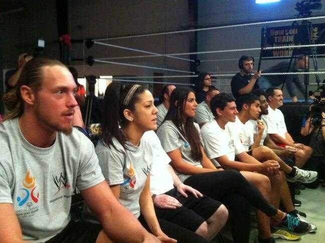 Photos: WWE wrestlers train with Special Olympians
