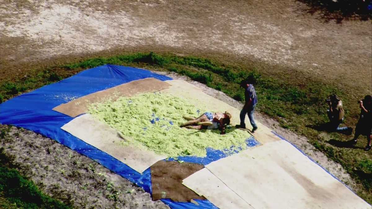 Images: Women wrestle in coleslaw at Bike Week event