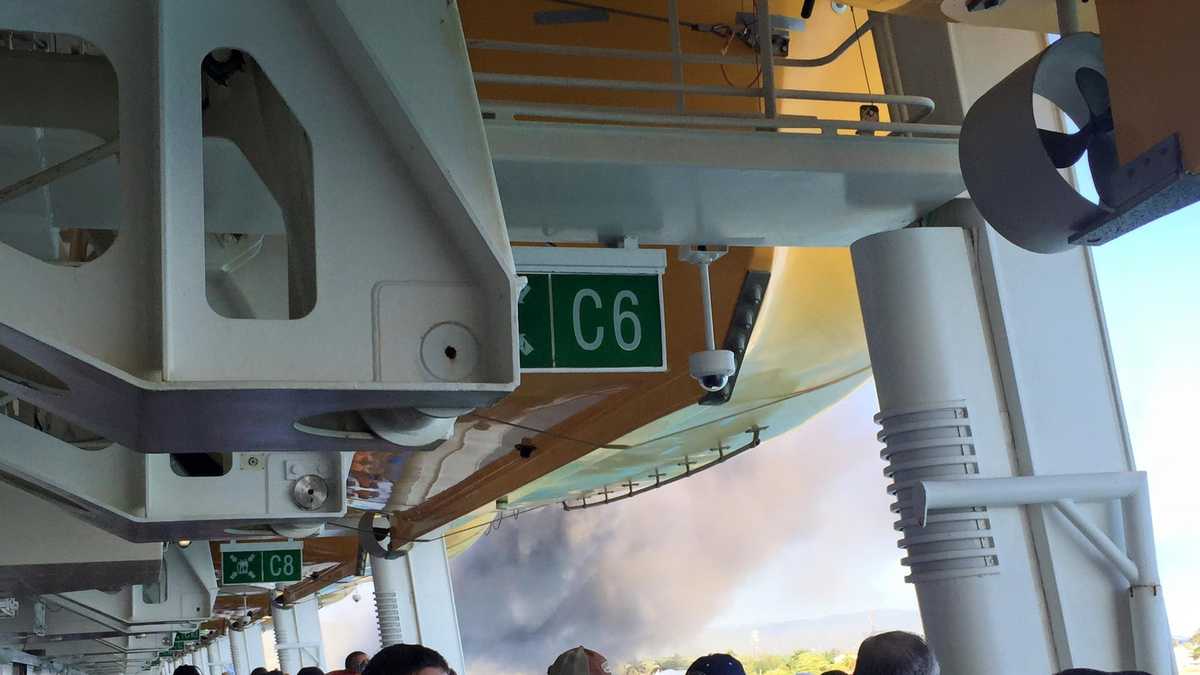 Images: Royal Caribbean cruise ship catches fire in Jamaica