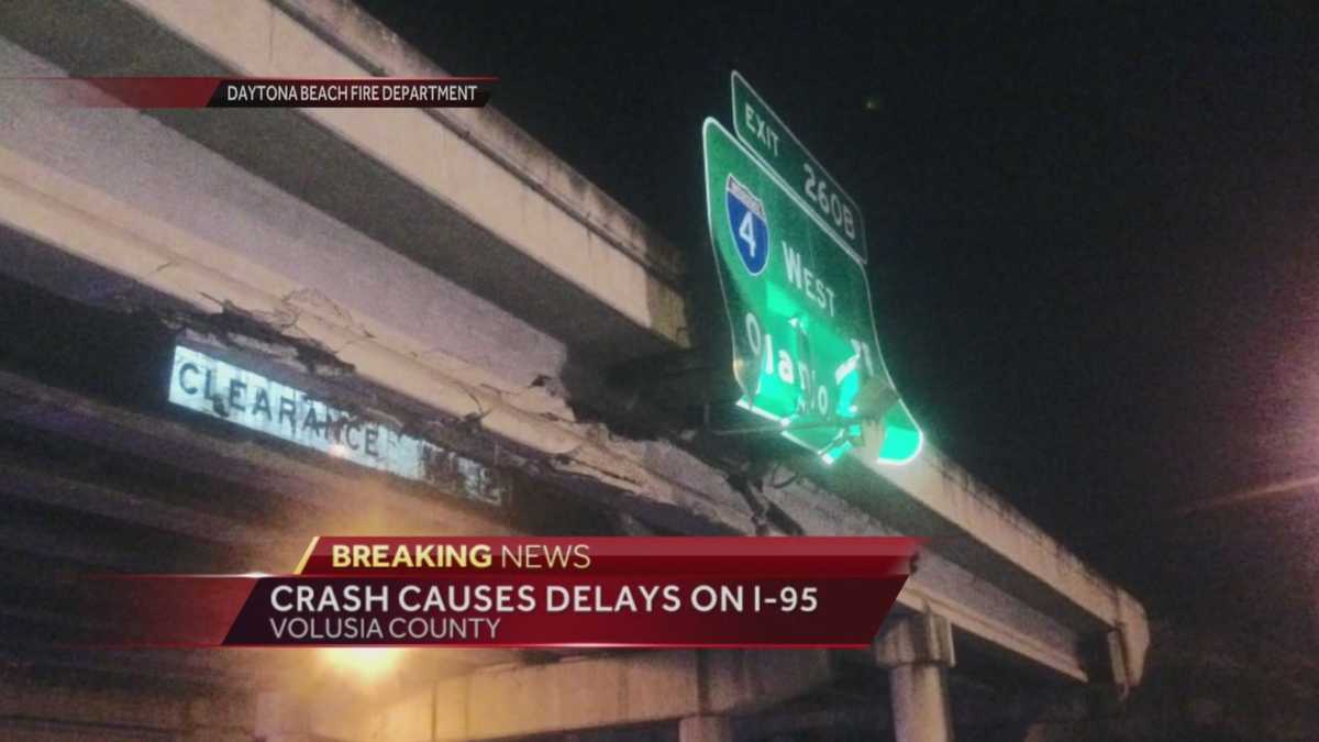 Truck hits bridge on I-95, closing northbound lanes at I-4