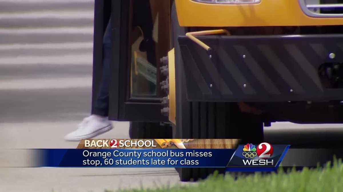 Orange County school bus misses stop, 60 students late
