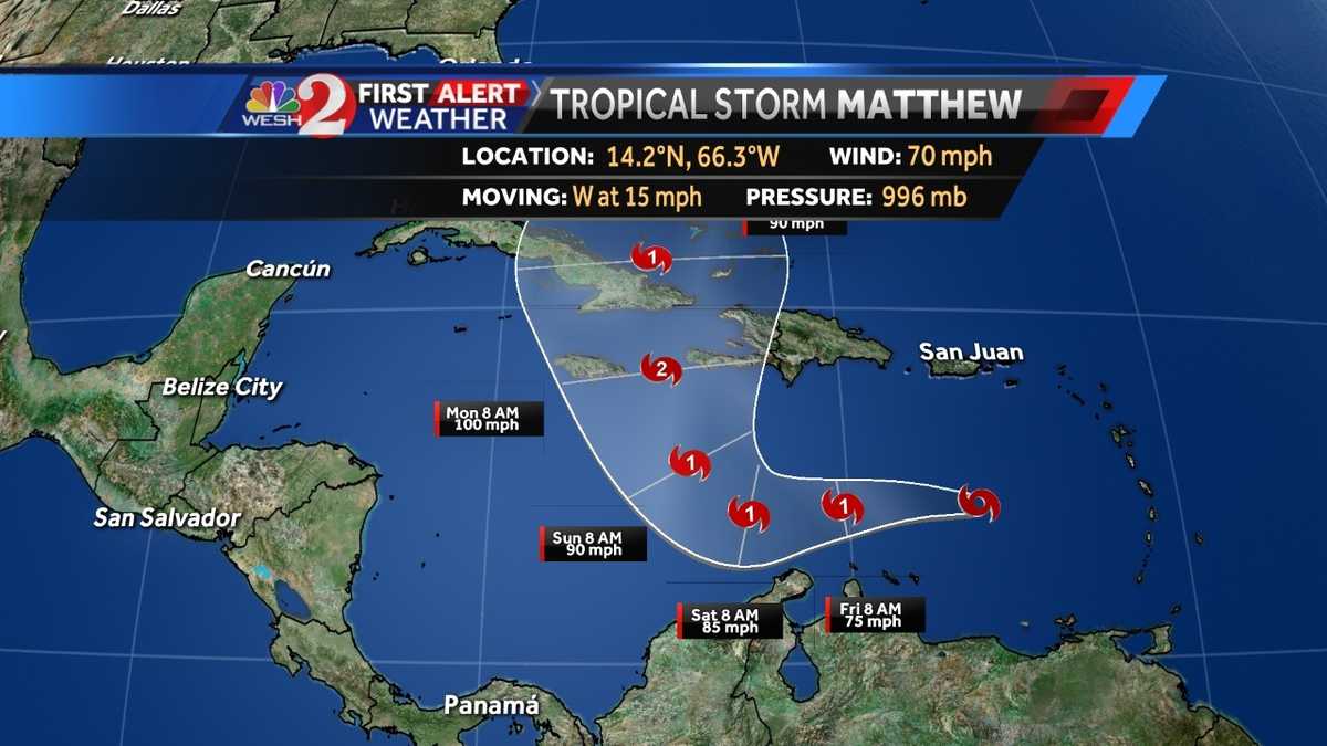 Matthew expected to become hurricane by Friday
