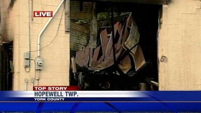 Fire destroys York County building