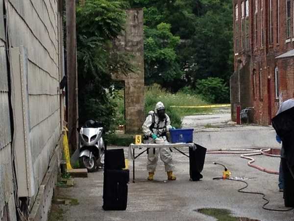 Suspected meth lab scene