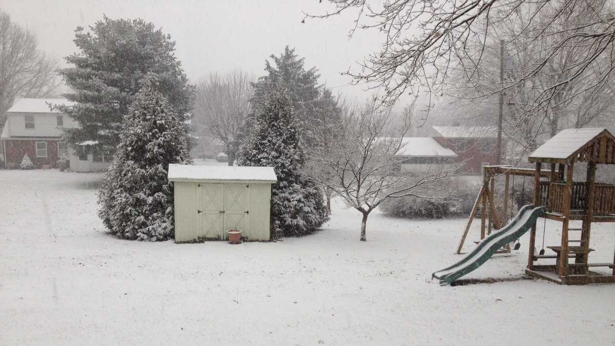 See snowy Christmas Eve photos