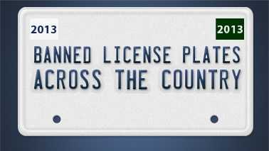 Graphics: Banned license plates