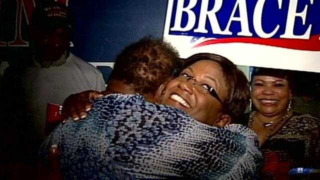 York Mayor Kim Bracey celebrates in the streets