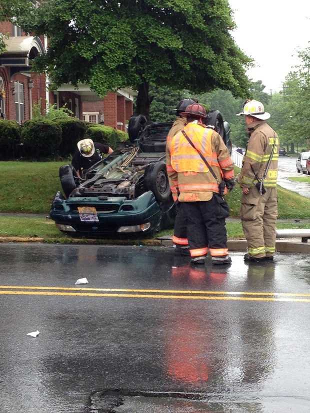 Photos: Minivan flips in Columbia crash