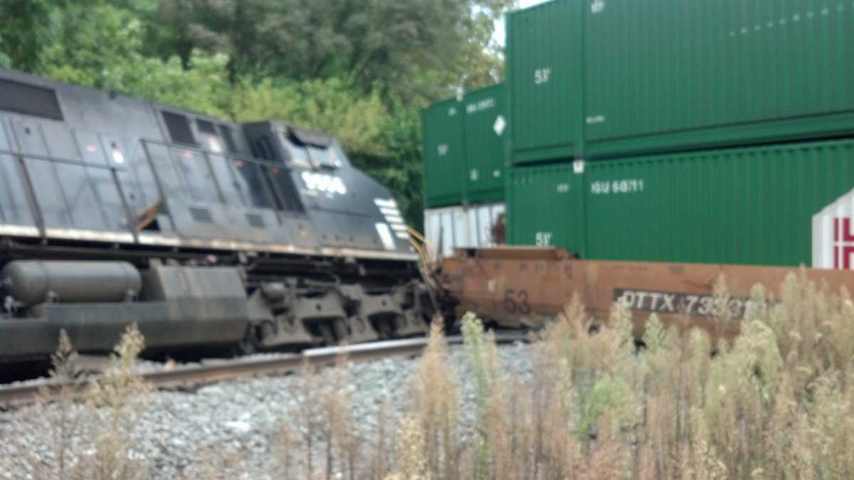 Photos: Train goes off tracks in Cumberland County