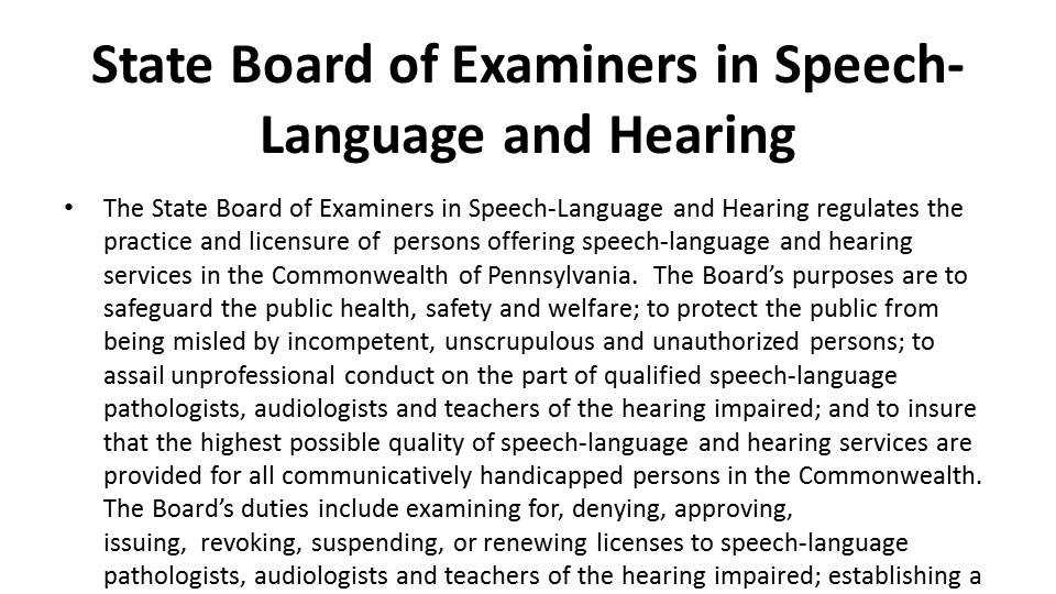 Pennsylvania's 29 occupational regulatory boards