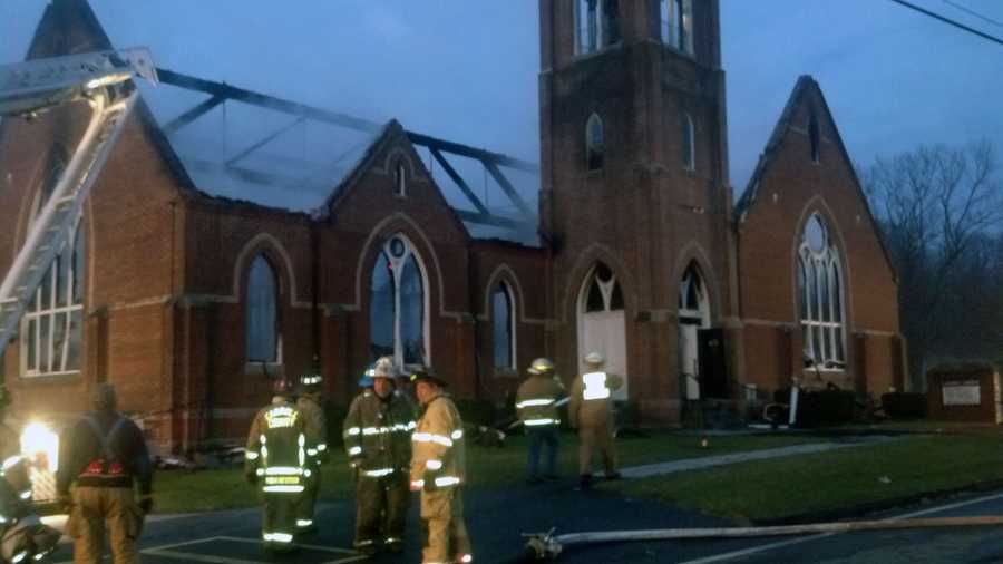Fire destroys historic church