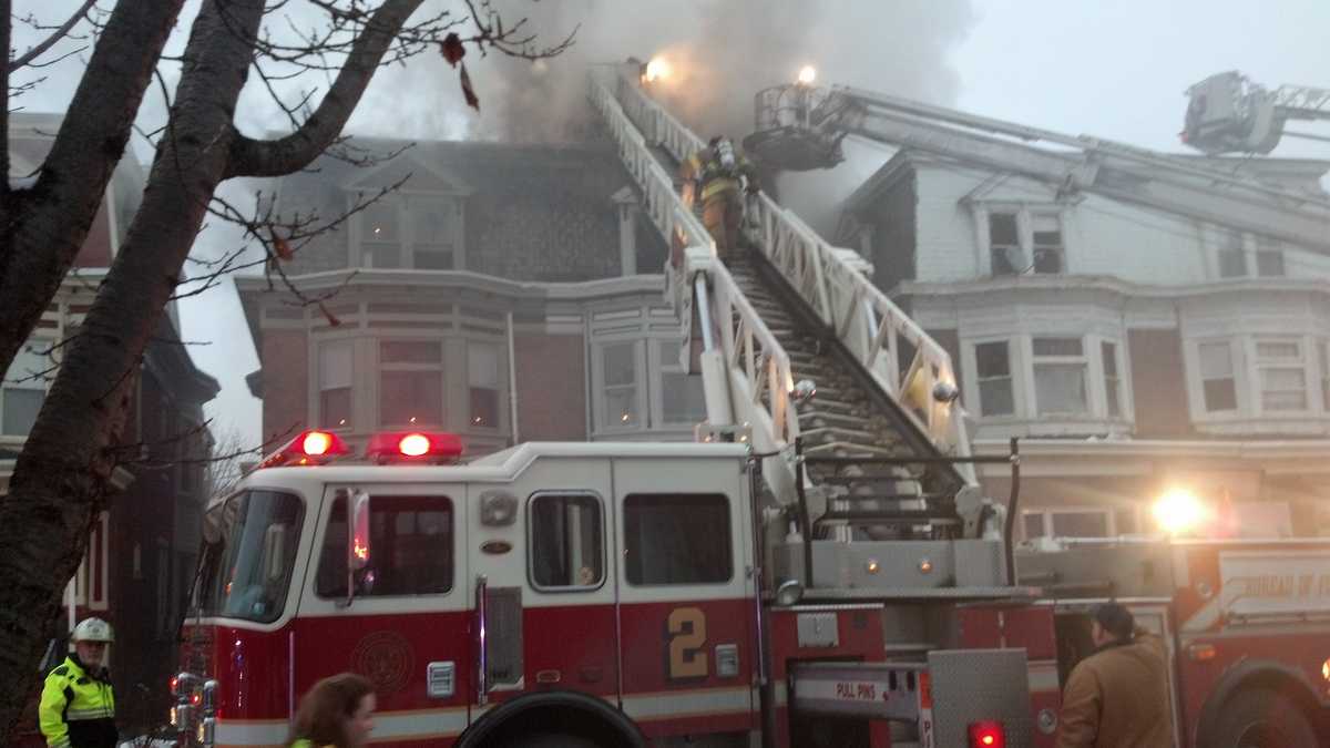 Fire burns in midtown Harrisburg