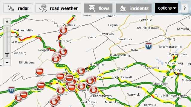 Roads slick as rain, freezing rain falls; Check WGAL's interactive map