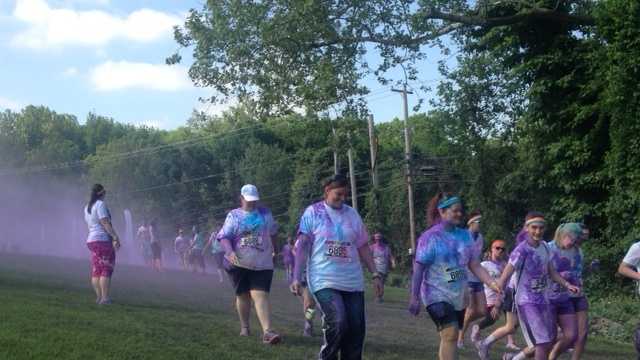 Photos: 'Color Run' draws colorful characters to Hershey
