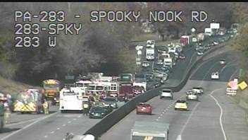 Photos: Car fire scene