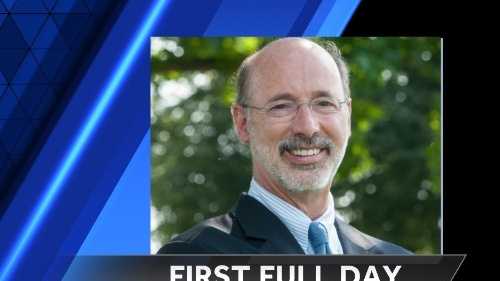 Today marks first full day in office for Governor Wolf