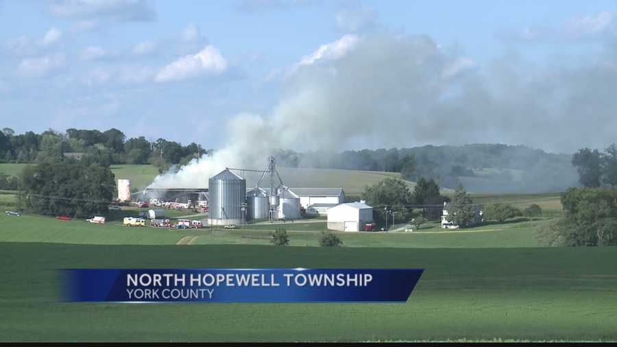 Crews work into night battling huge barn fire Crews work into night battling huge barn fire