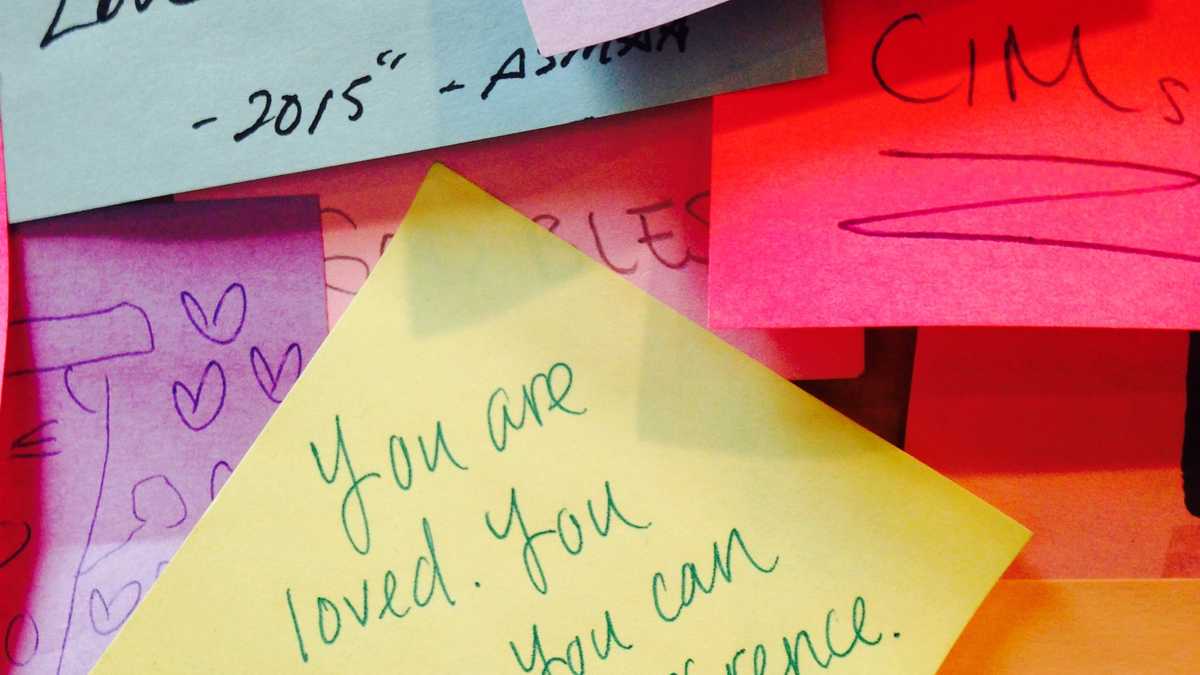 Photos: 10 positive Post-It notes as seen during papal visit weekend