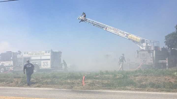 200 bales of hay on fire in Lower Paxton Township; Crews on scene