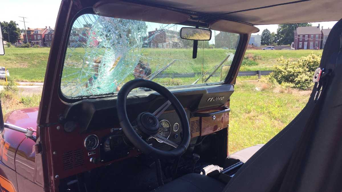 Something smashes driver’s windshield on Route 30