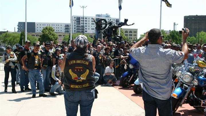 Latin American riders celebrate at Harley