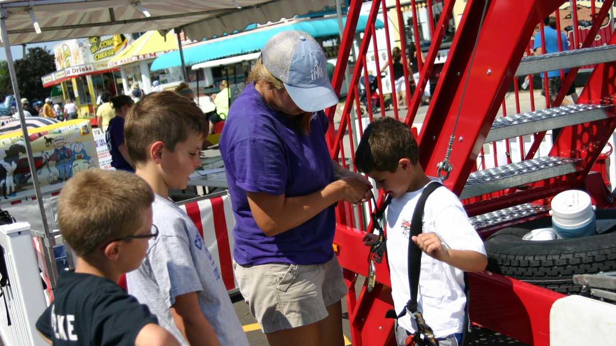 Look out below! Ride the new zip line at state fair