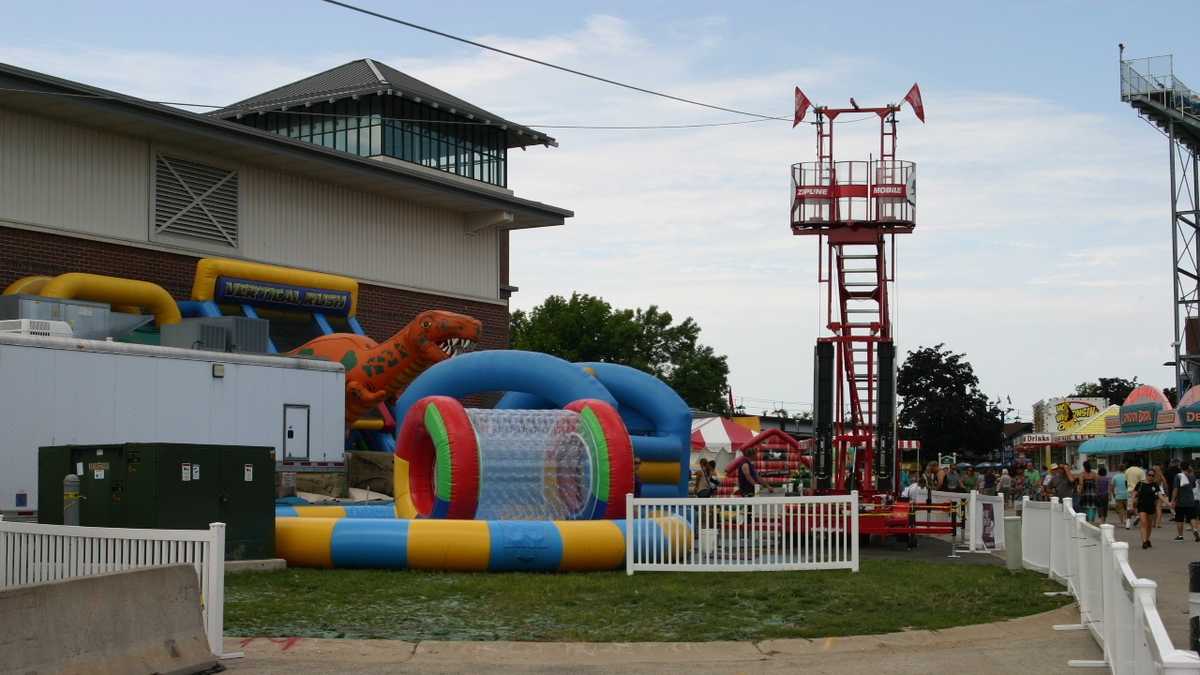 Look out below! Ride the new zip line at state fair