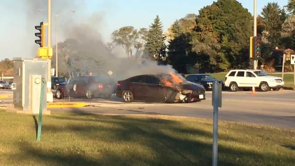 Fire department responds to car fire