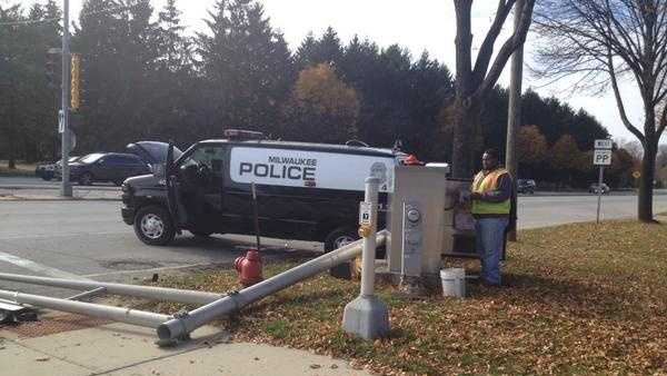 Milwaukee Police van involved in crash