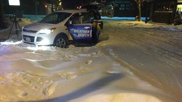 Images: Snow in Spooner, Wis.