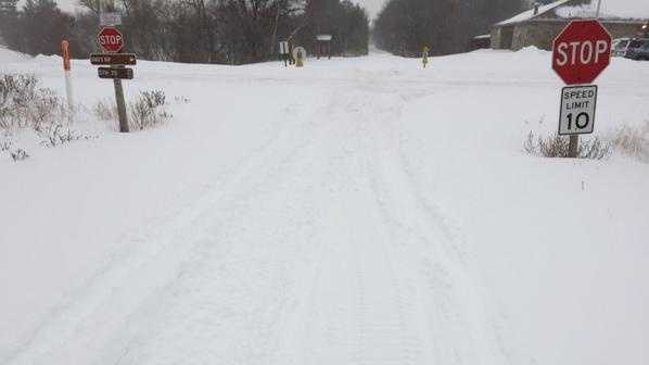 Images: Snow in Spooner, Wis.