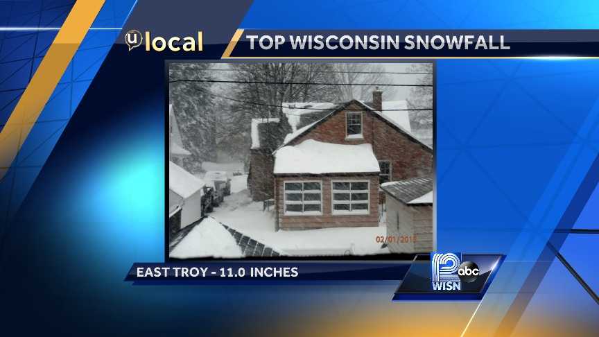 See Wisconsin's top snow totals