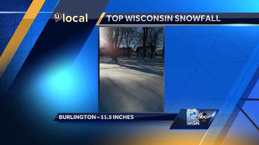 See Wisconsin's top snow totals