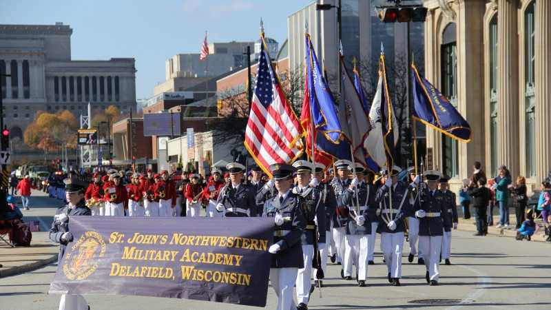 Veterans Day Parade in downtown Milwaukee