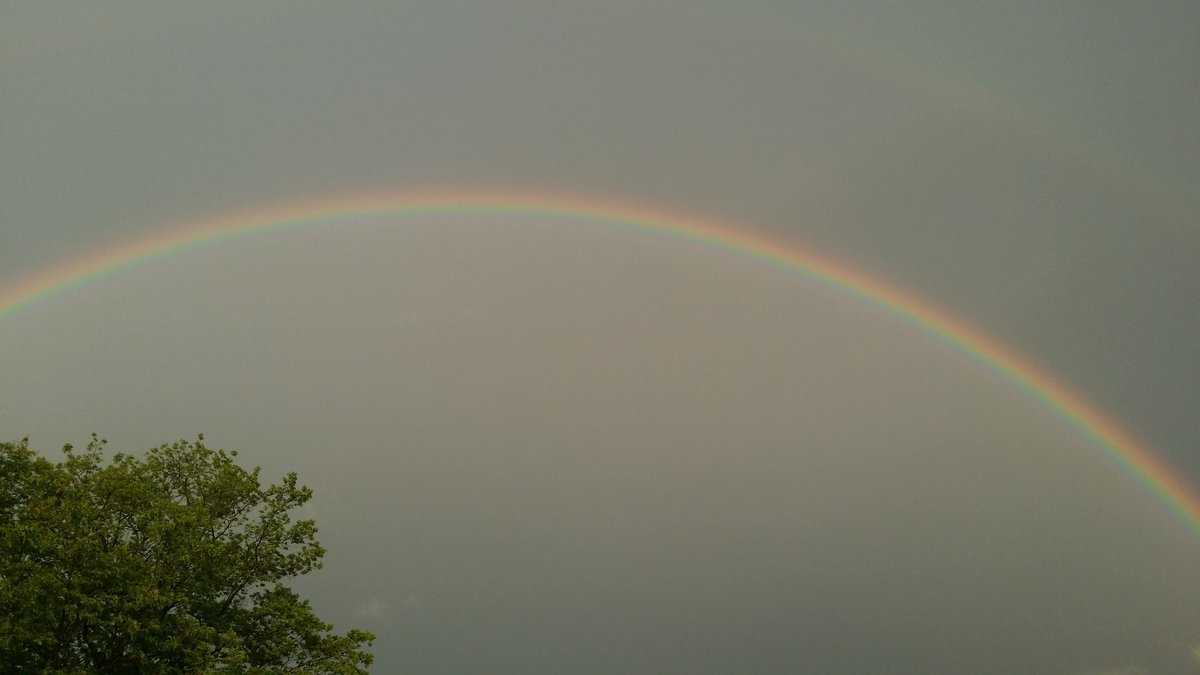 Thunderstorms leave behind rainbows in southeast Wisconsin