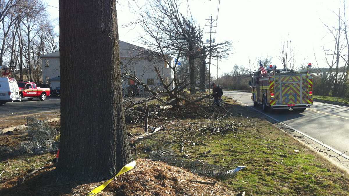 Images: Tractor-trailer runs off interstate Images: Tractor-trailer runs off interstate