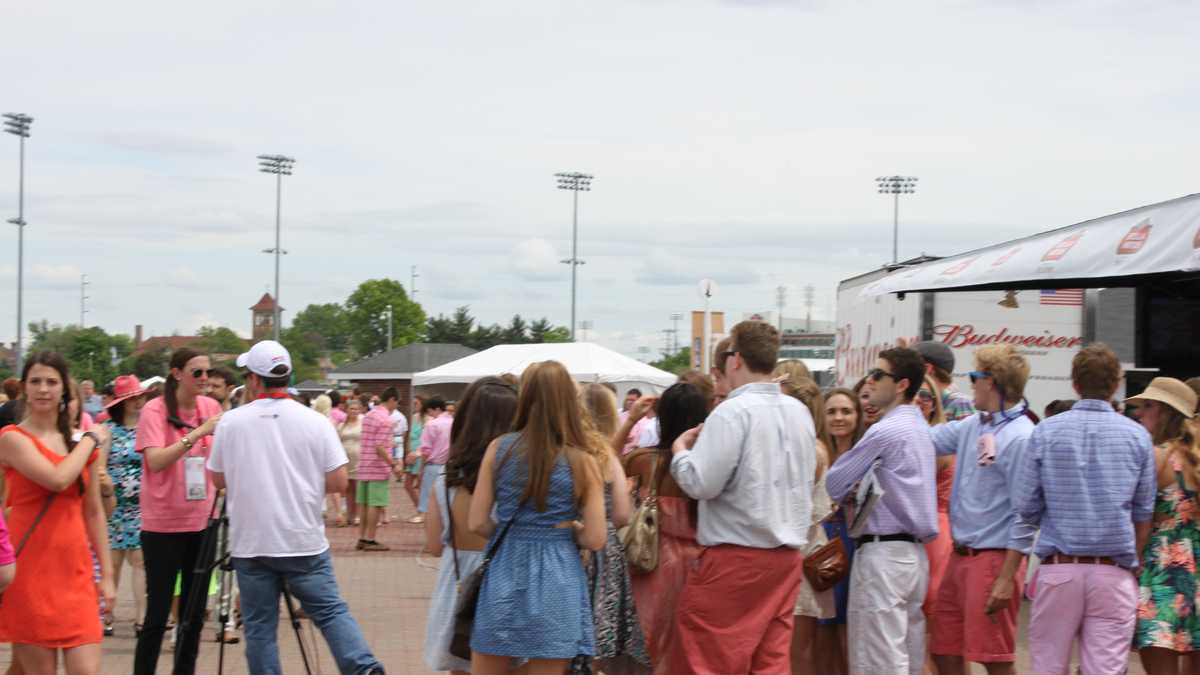 Infield fun on Oaks Day 2013