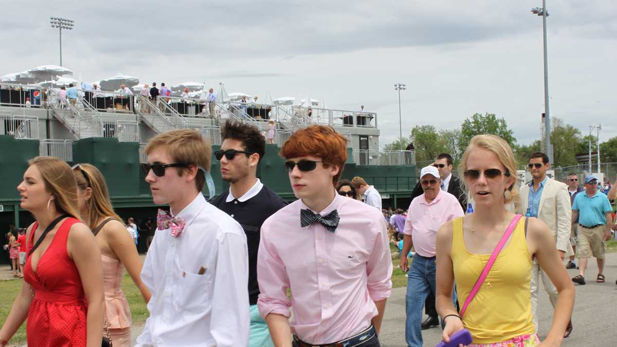 Infield fun on Oaks Day 2013