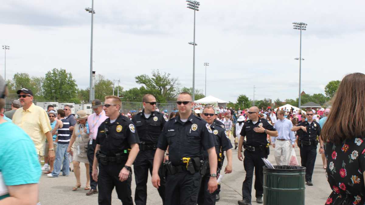 Infield fun on Oaks Day 2013