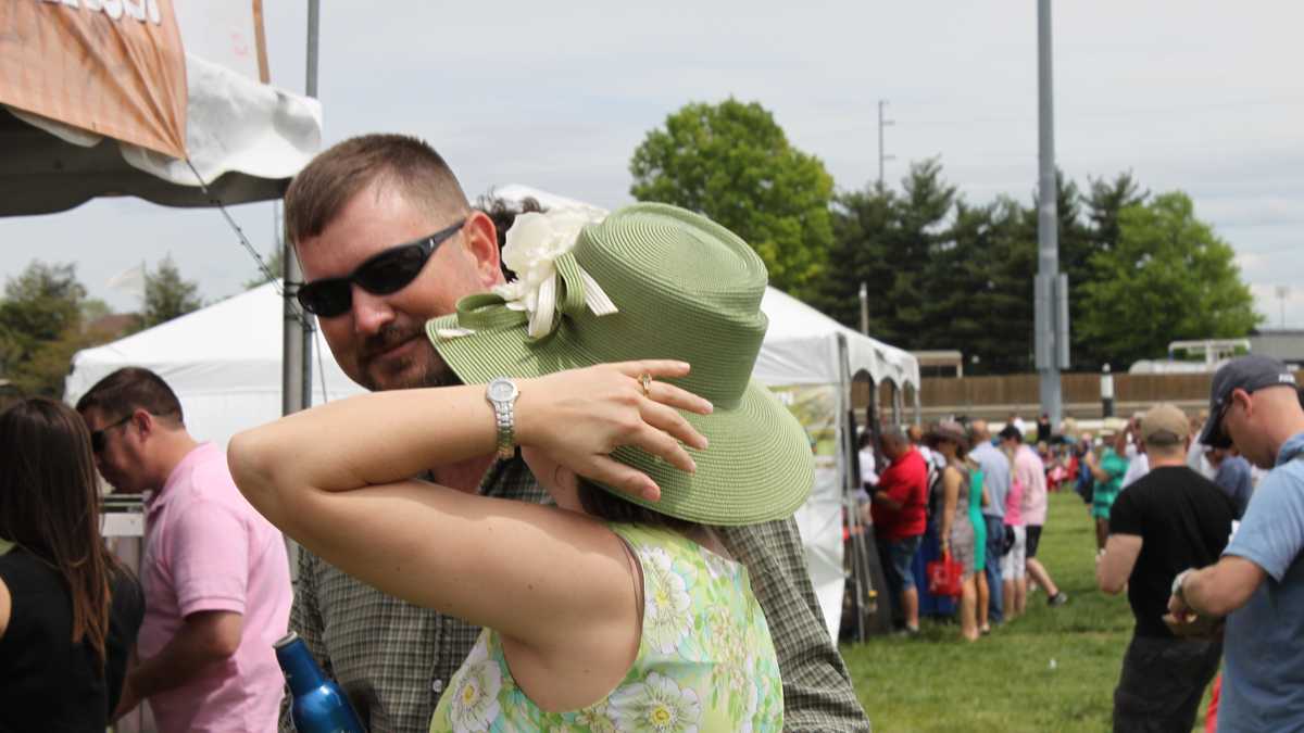 Infield fun on Oaks Day 2013