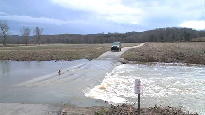 Images: Flooded roads in Nelson County