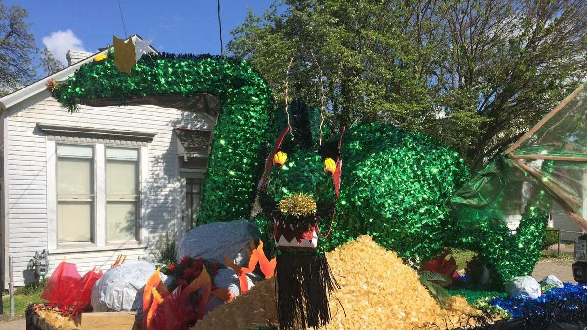 Images: Pegasus Parade floats begin lining up