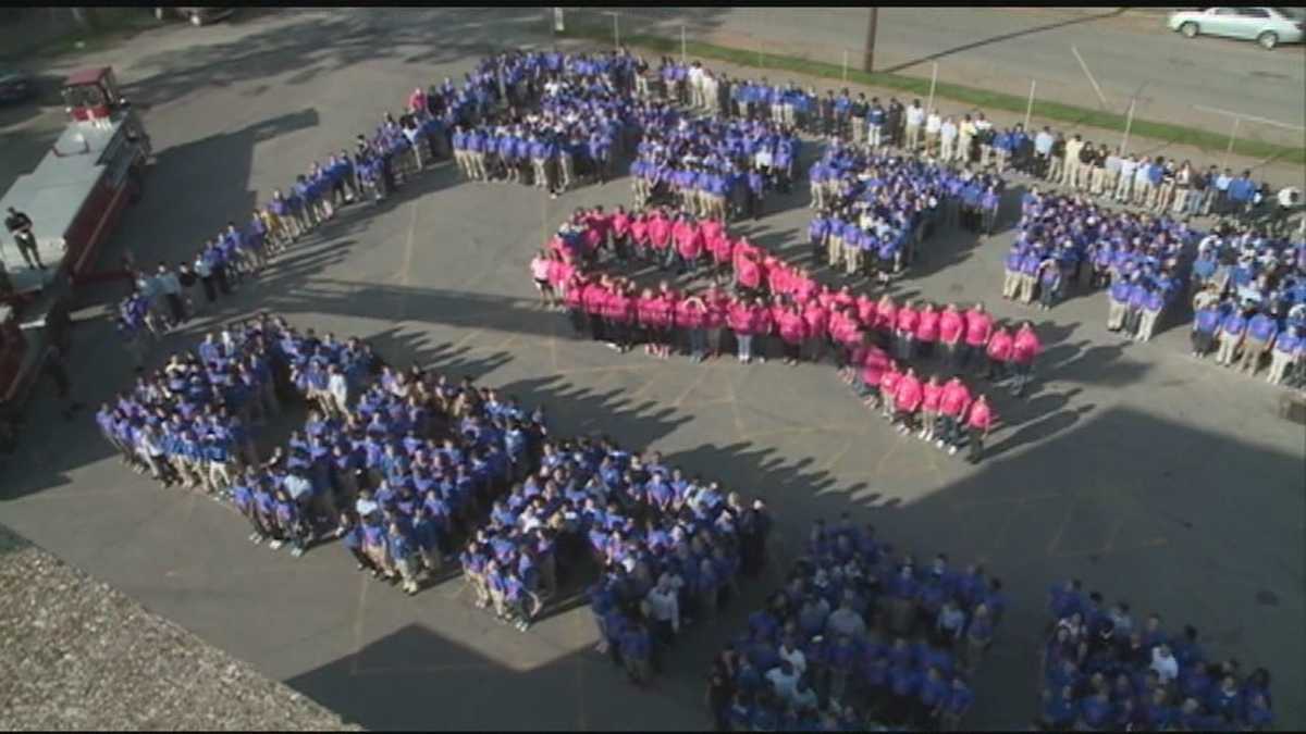 JCTMS students, staff create message of hope for cancer survivors